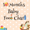 10 Months Baby Food Chart with Indian Recipes