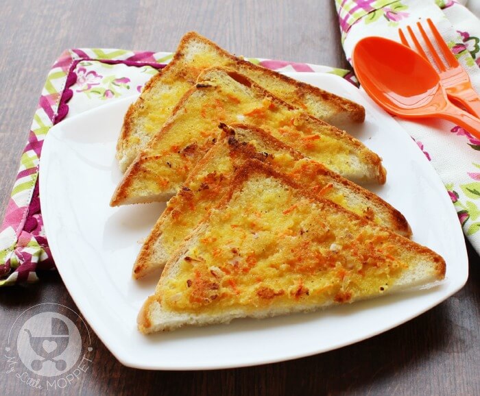 Easy Breakfast Ideas - Suji Toast for kids - My Little Moppet