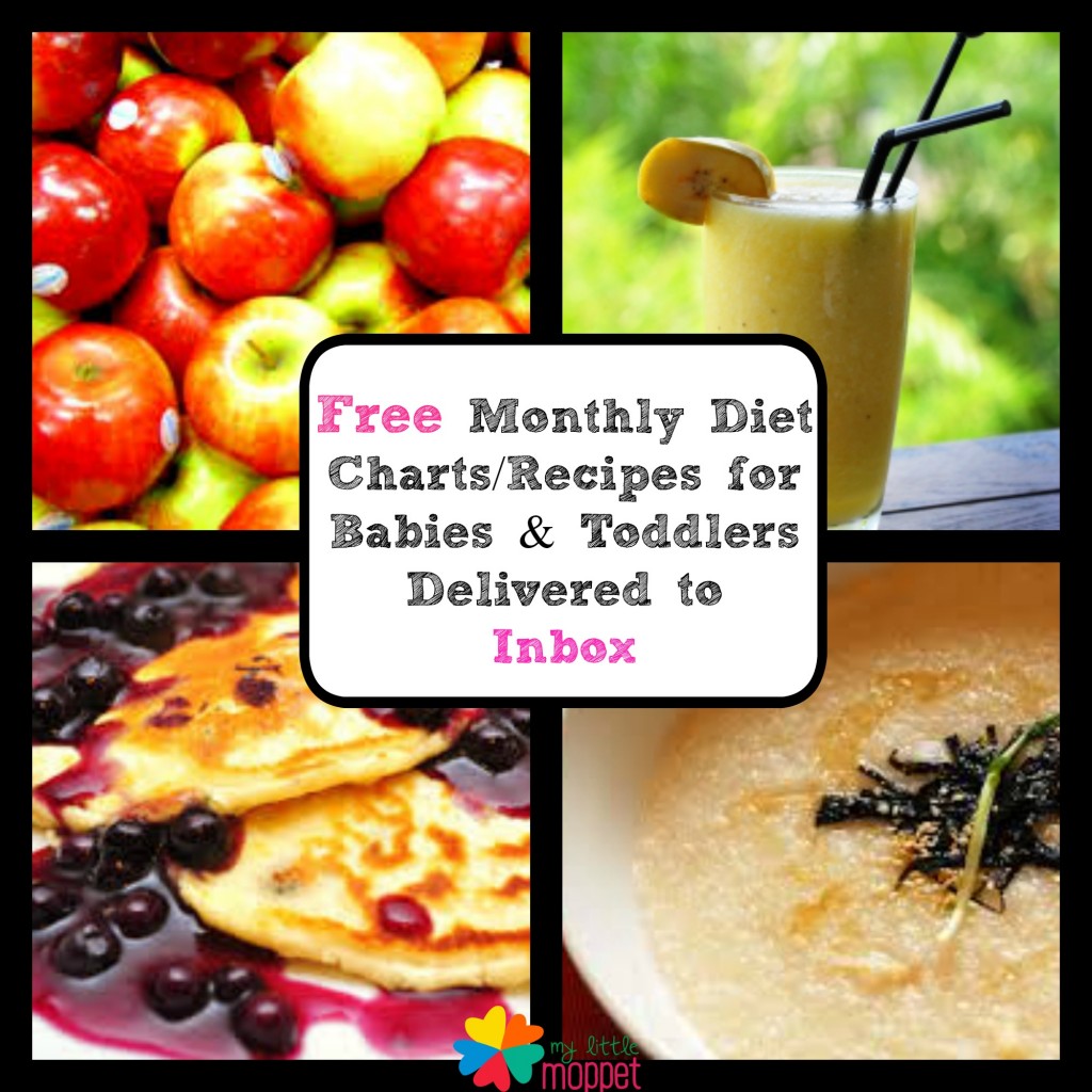 Free Monthly Food Chart for Babies Toddlers delivered by Mail - My ...