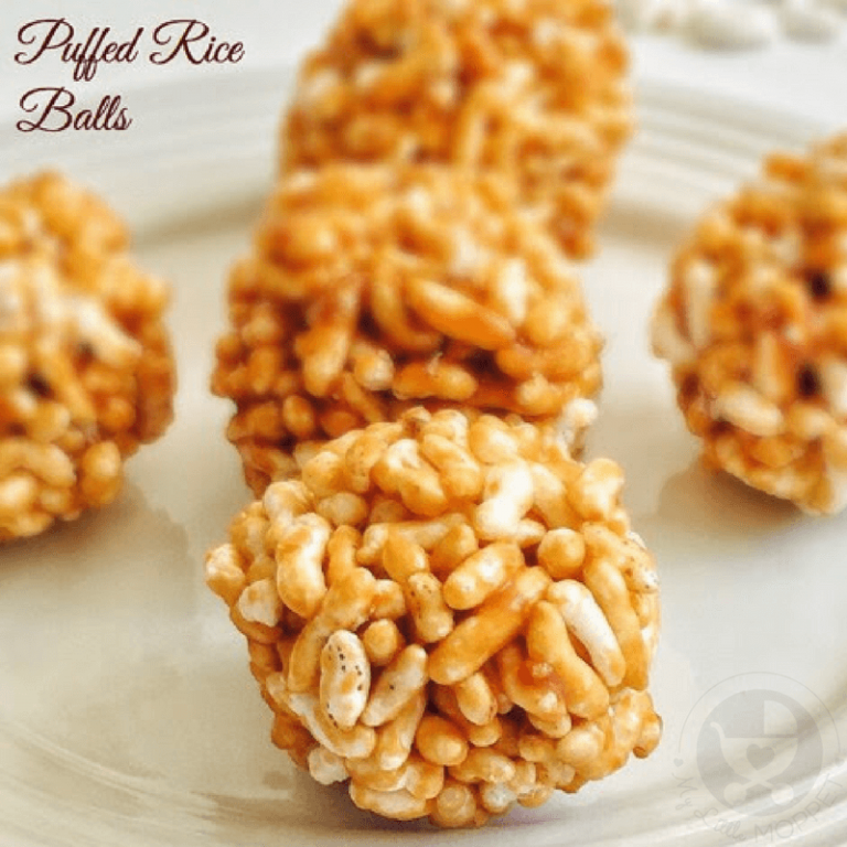 Puffed Rice Balls for Toddlers and Kids