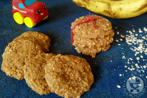 Vegan Banana Oatmeal Cookies for Babies