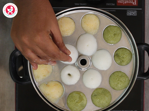 Tri Color Mini Idli Recipe for Kids