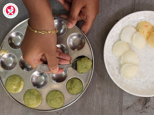 Tri Color Mini Idli Recipe for Kids