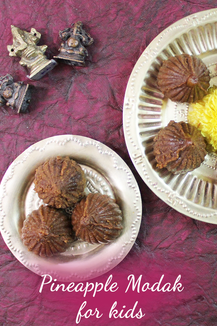 Simple Pineapple Modak for Kids [Easy No sugar Modak Recipe for kids]